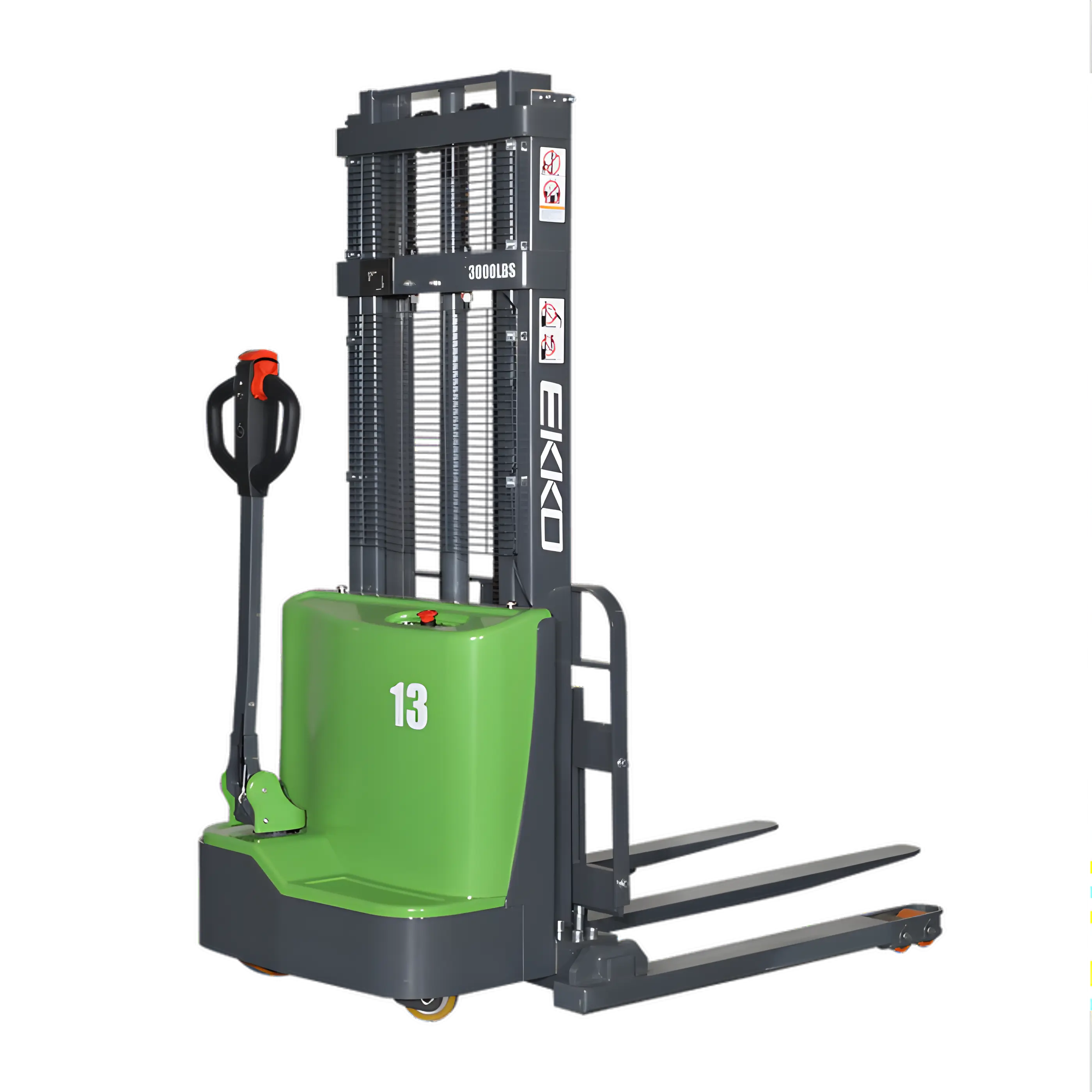 EKKO EB13C-118Li 2800 lb Lithium Straddle Stacker – Vovlift